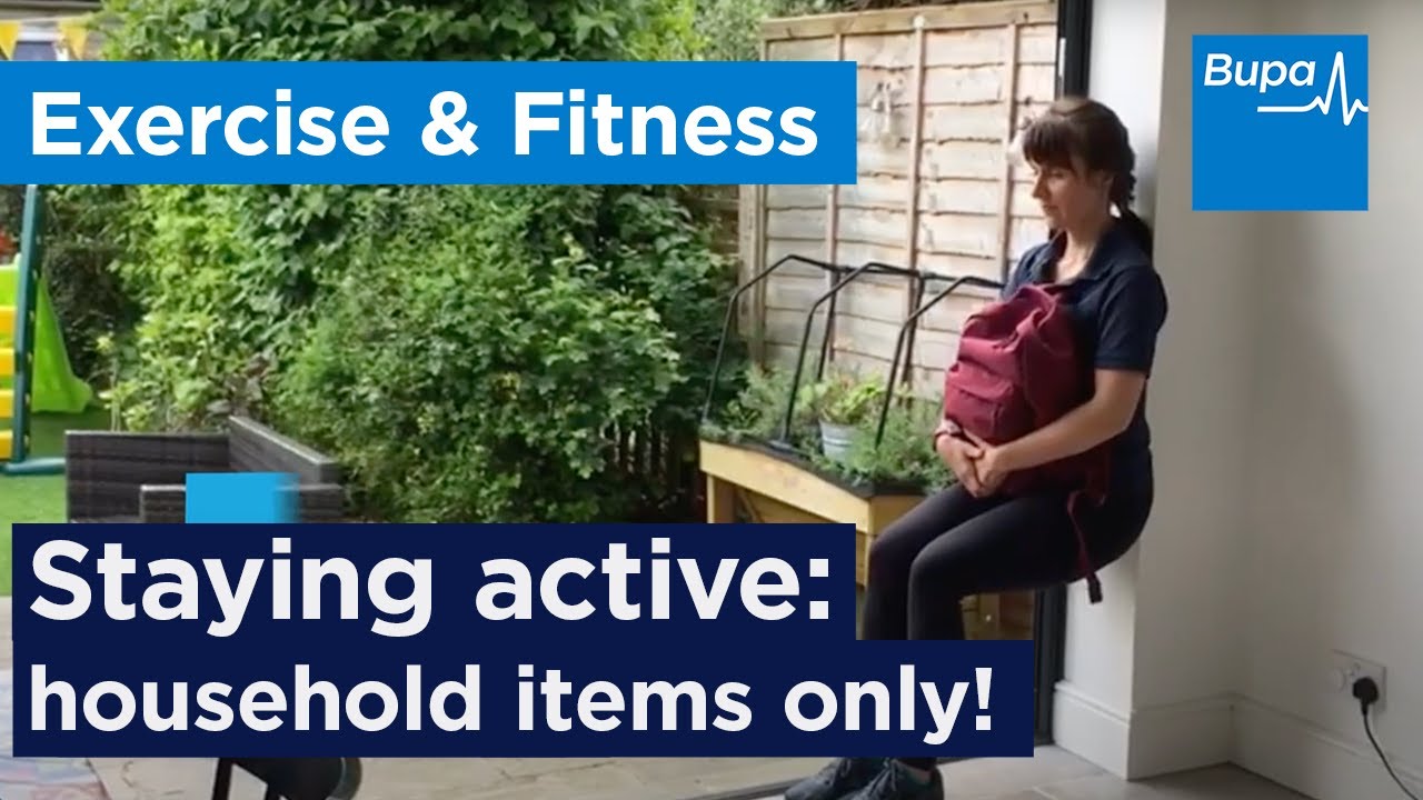 Staying active at home: household items only! | Bupa Health - YouTube
