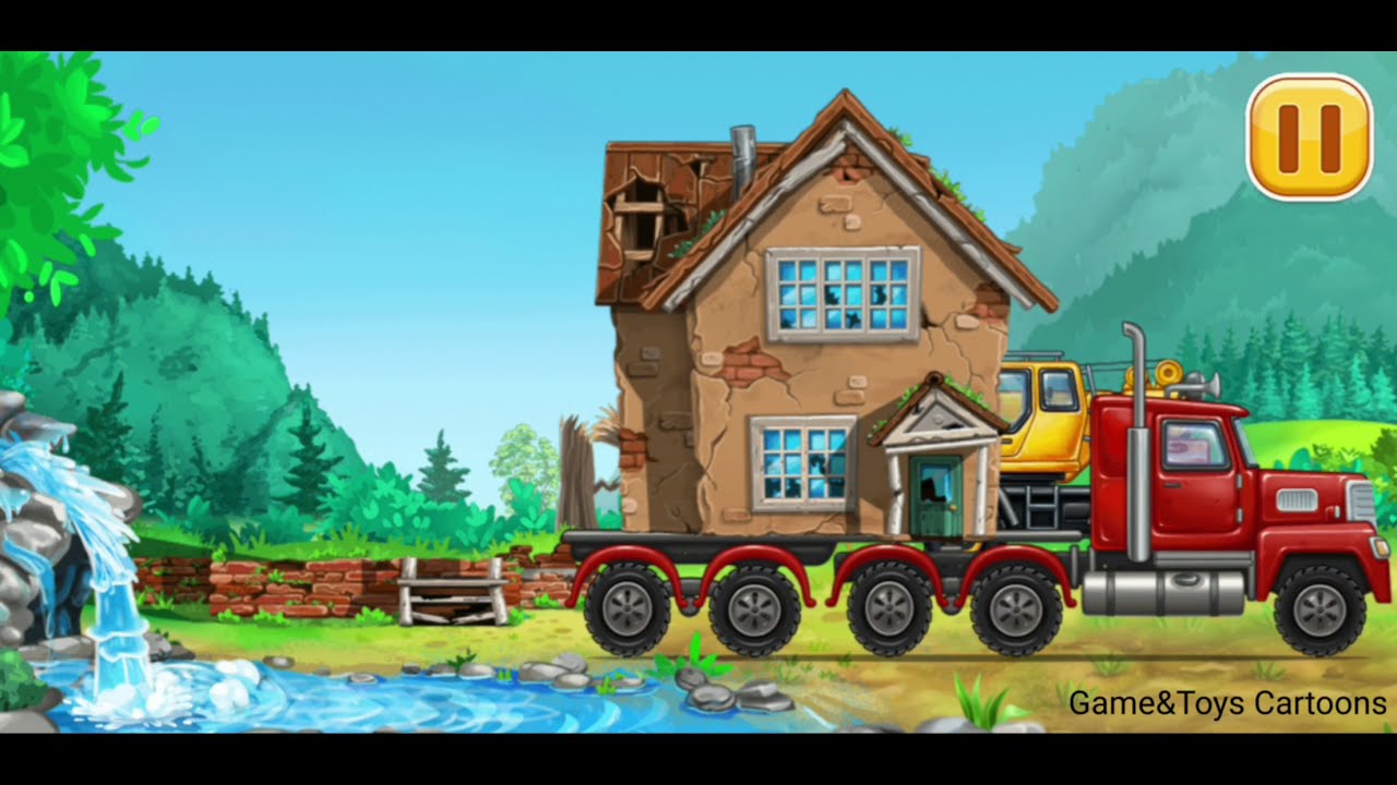 Water mill construction. Cartoons for kids - YouTube