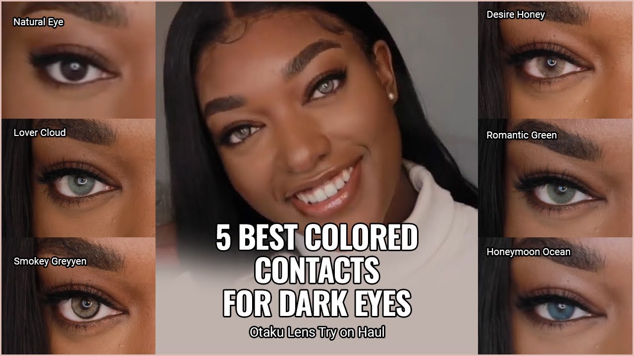 5 Best Colored Contacts for Dark Eyes | Otaku Lens Try on Haul - YouTube