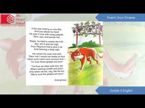 Grade 5 Poem: Sour Grapes (Reading/ Explanation) - YouTube