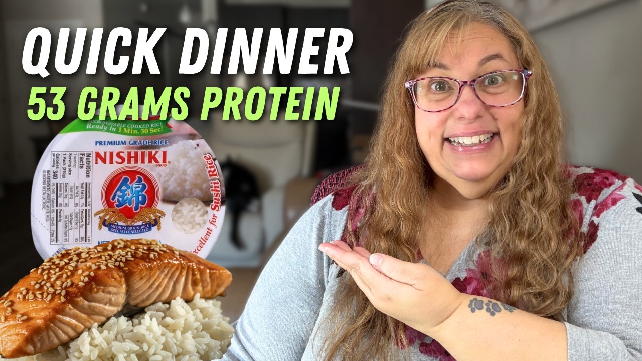 Quick Dinner - 53 Grams Protein - Salmon Teriyaki with Sushi Rice - YouTube