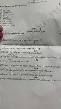 Osmania University 6th semester GST Question paper #3rdyear #2024 - YouTube