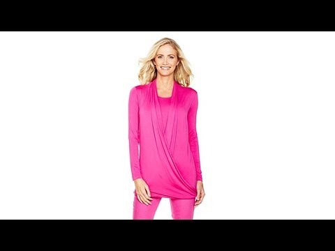 DG2 by Diane Gilman Wrap Front Draped Top - YouTube