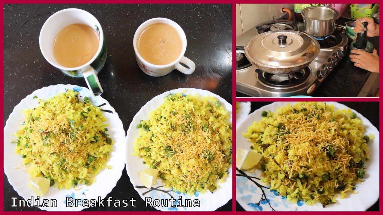 Indian Breakfast Routine with Chai | Indian Breakfast Recipe - YouTube