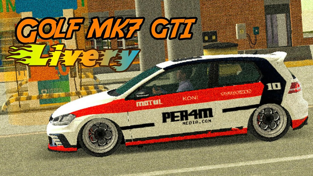 GOLF MK7 GTI EASY LIVERY DESIGN | CAR PARKING MULTIPLAYER - YouTube