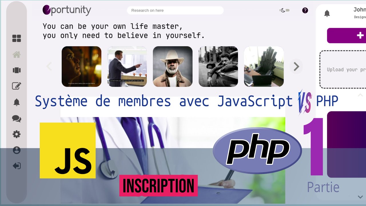 Système de membres avec JavaScript et PHP : INSCRIPTION - YouTube