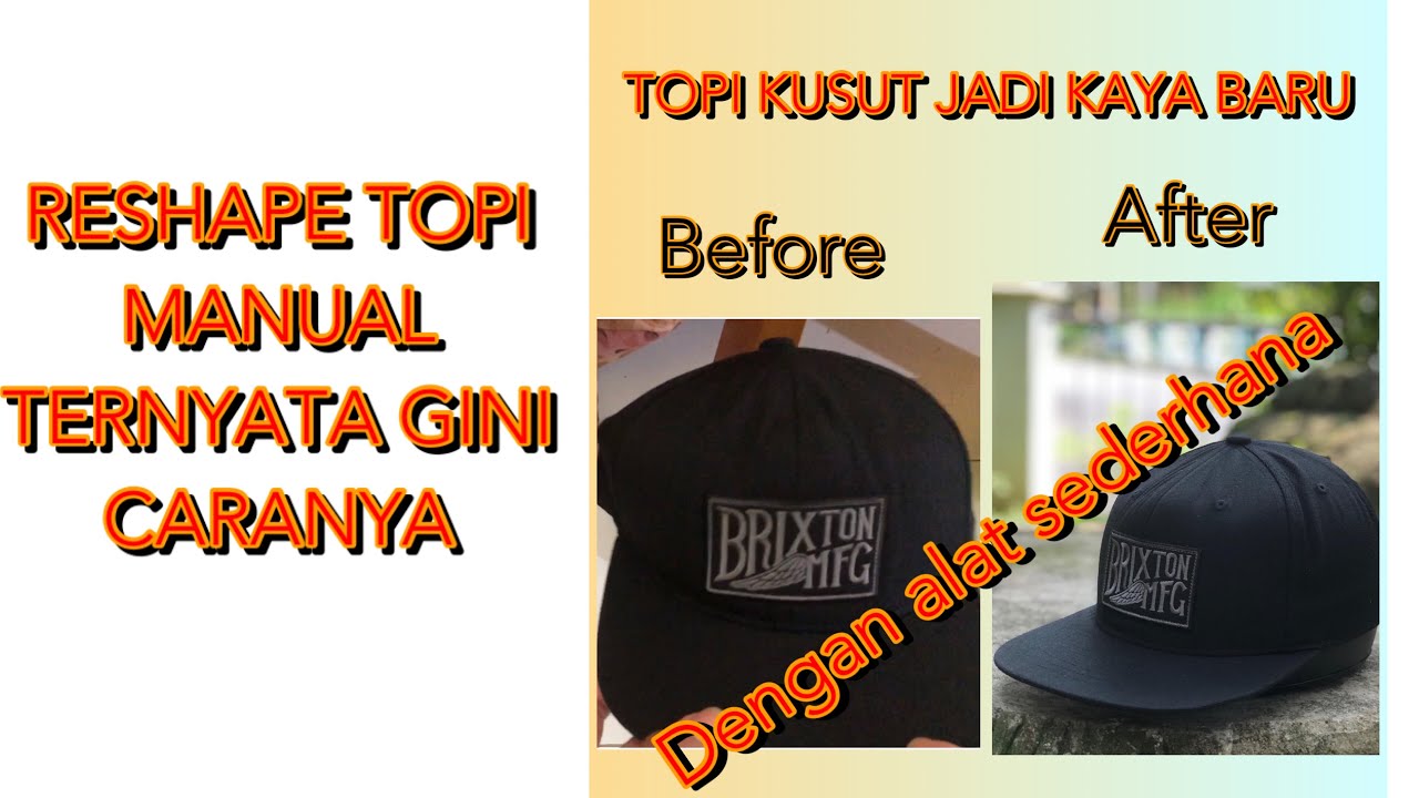 CARA RESHAPE TOPI DENGAN SETRIKA - YouTube