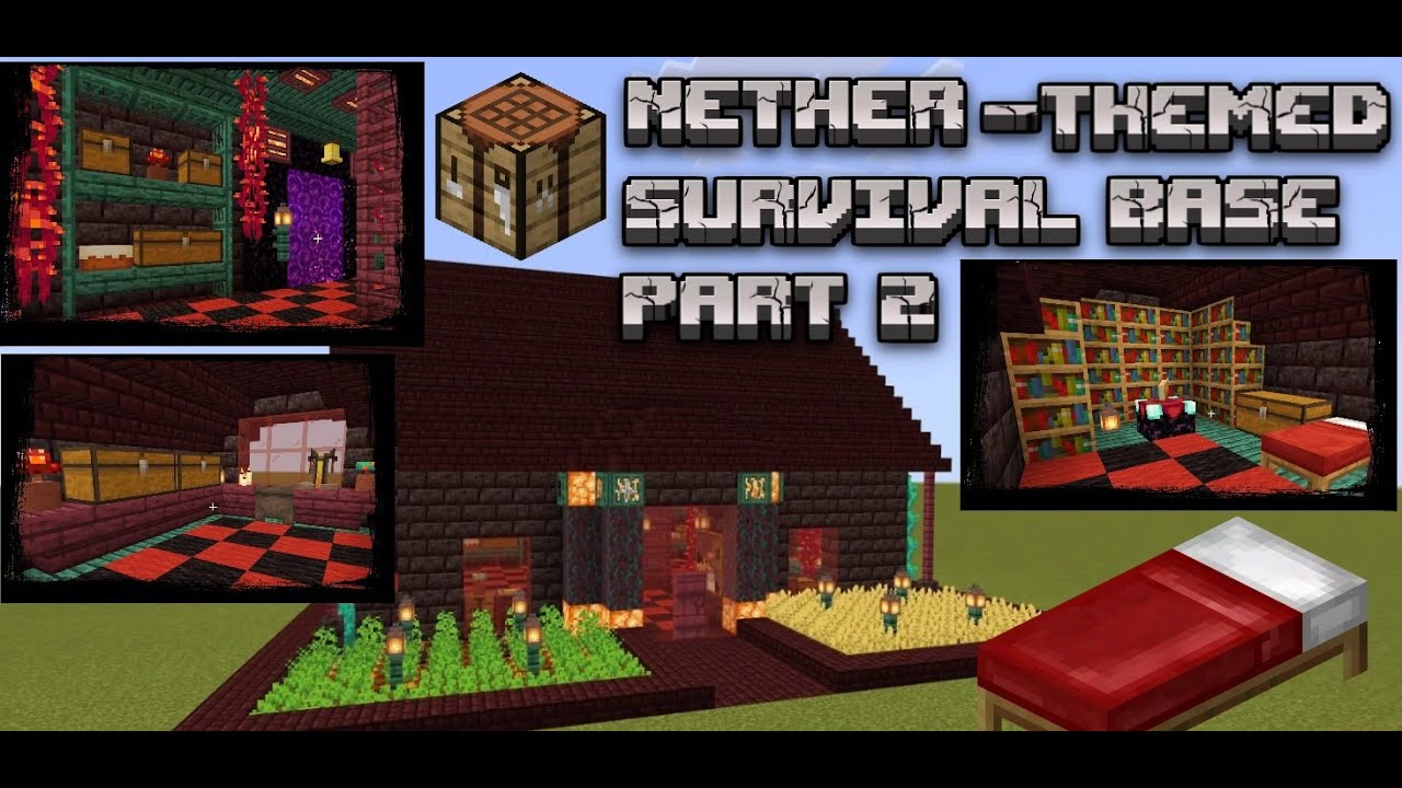 Minecraft: How To Build a Nether-Themed Survival Base Part 2 - YouTube