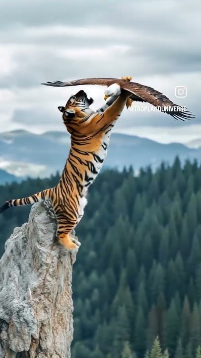 Tiger vs eagle - YouTube