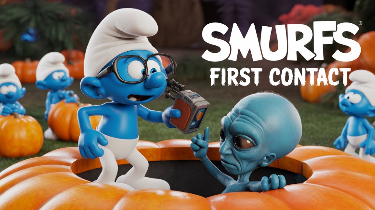 Smurfs Encounter an ALIEN! 👽 • The Smurfs 3D • Gagaween • Halloween ...