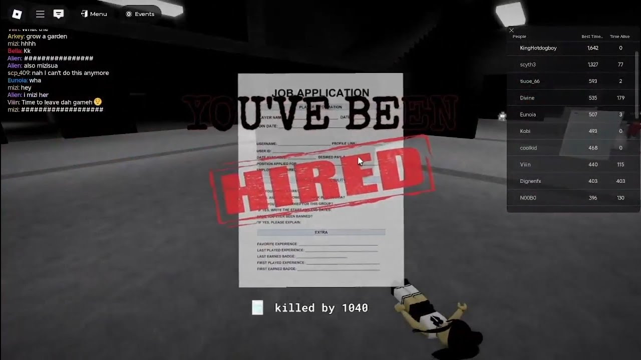 Getting a job application in roblox... - YouTube