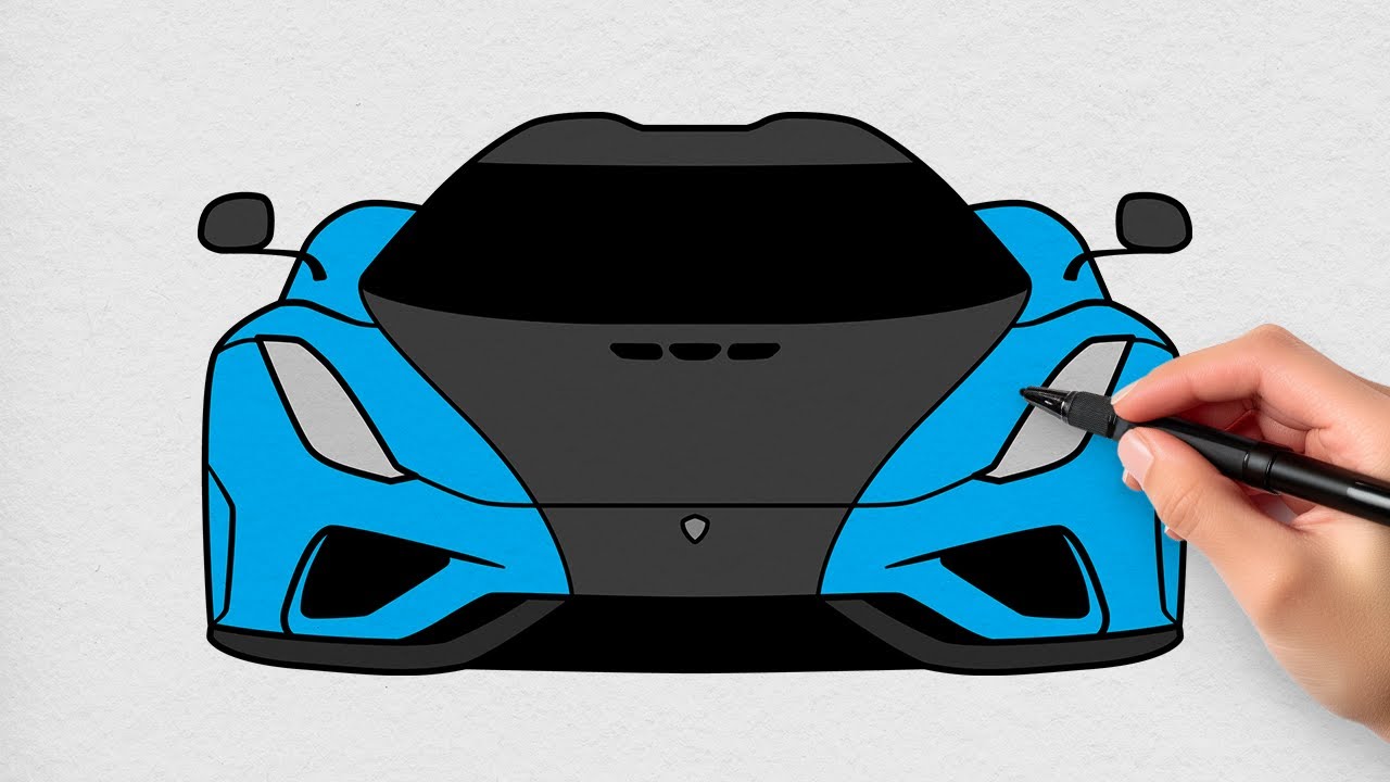 How to Draw a Koenigsegg Regera Step by Step Easy - YouTube