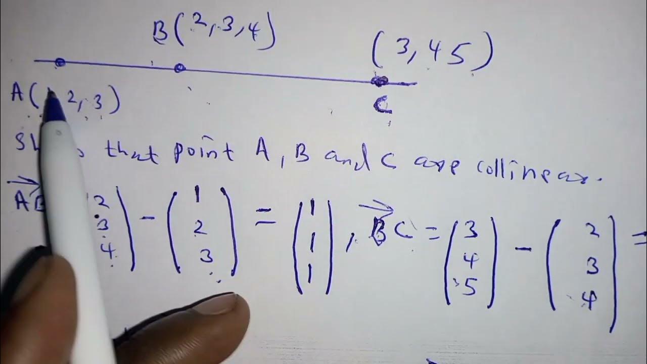 How to prove that three points are collinear - YouTube