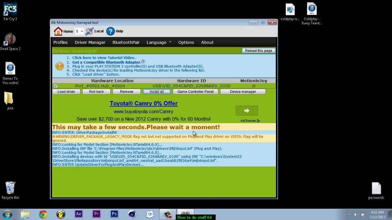 How to connect ps3 controller to pc (for Emulators) - YouTube