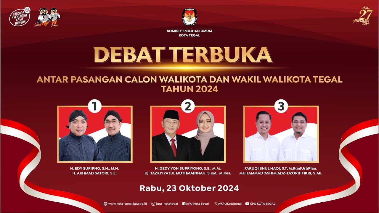 DEBAT TERBUKA ANTAR PASANGAN CALON WALIKOTA DAN WAKIL WALIKOTA TEGAL ...