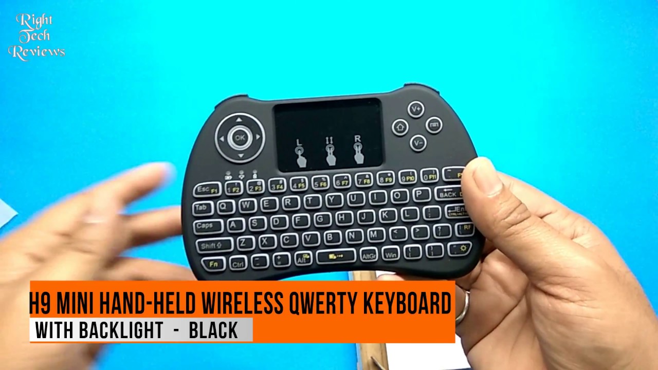 Unboxing & First Look H9 Mini Hand-held Wireless QWERTY Keyboard with ...