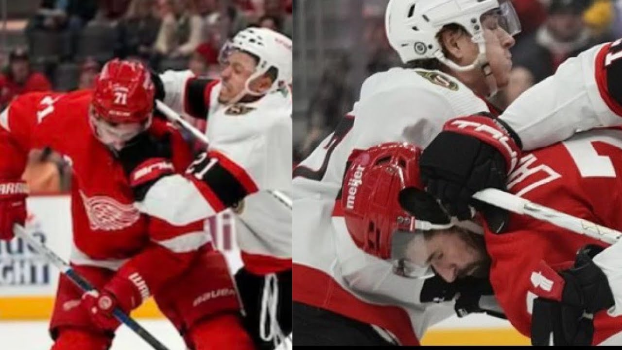 Dylan Larkin Knocked Out After Mathieu Joseph Hit, David Perron Ejected ...