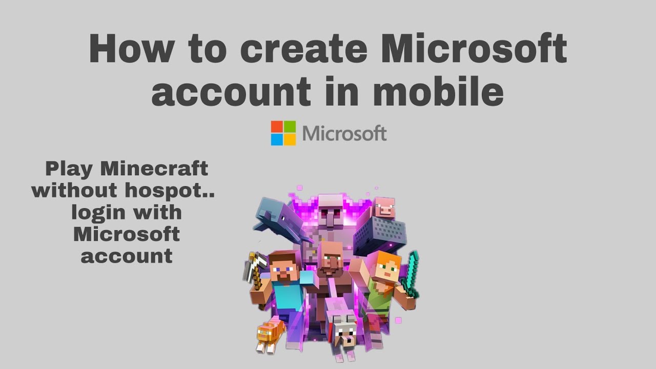 How to create Microsoft account in mobile & How to play Minecraft ...
