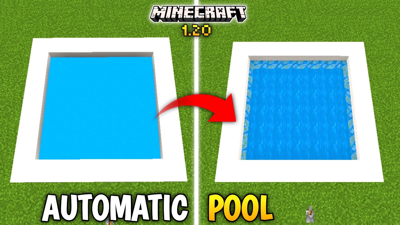 How to Make Easiest Automatic Pool in Minecraft | Minecraft Redstone ...