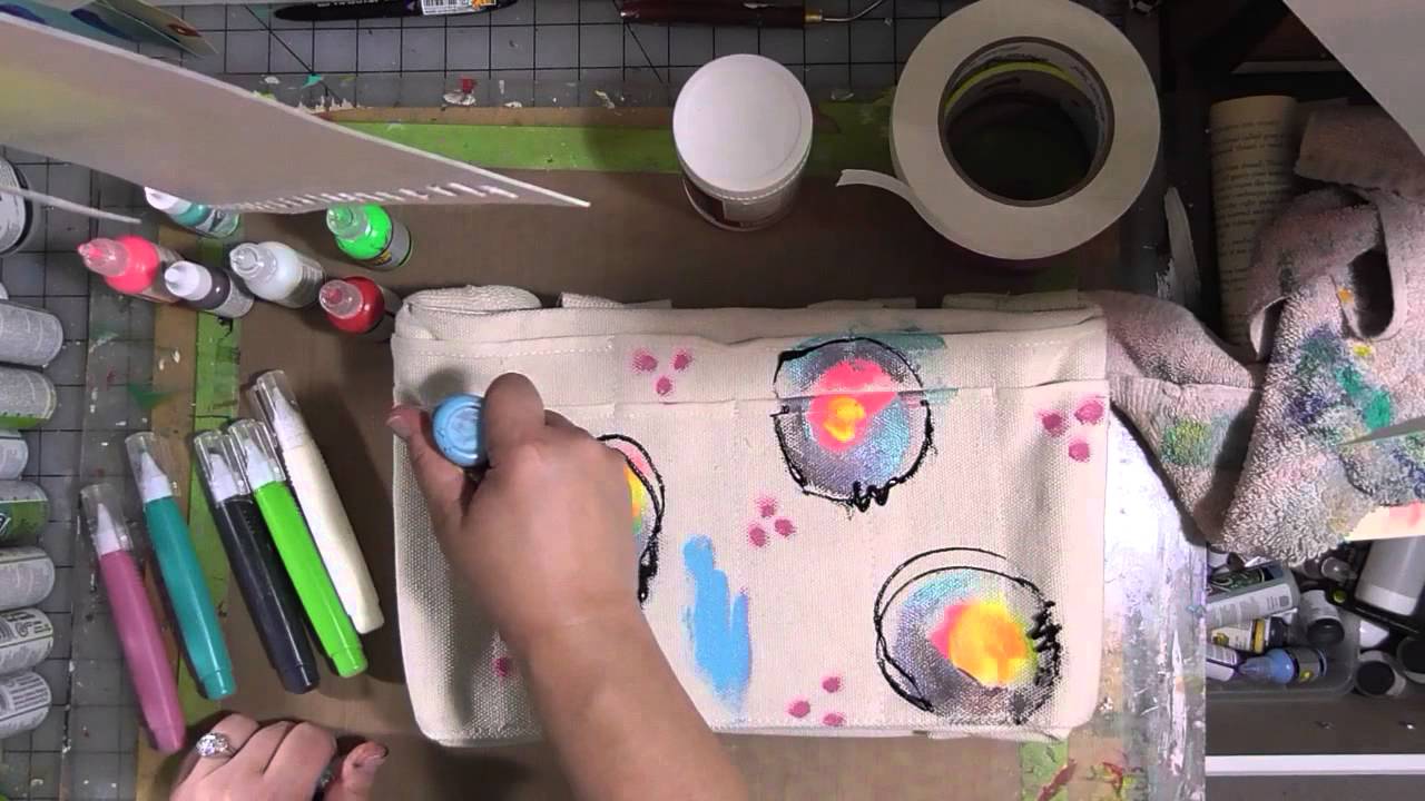 Hand Painted Journal Bag - YouTube