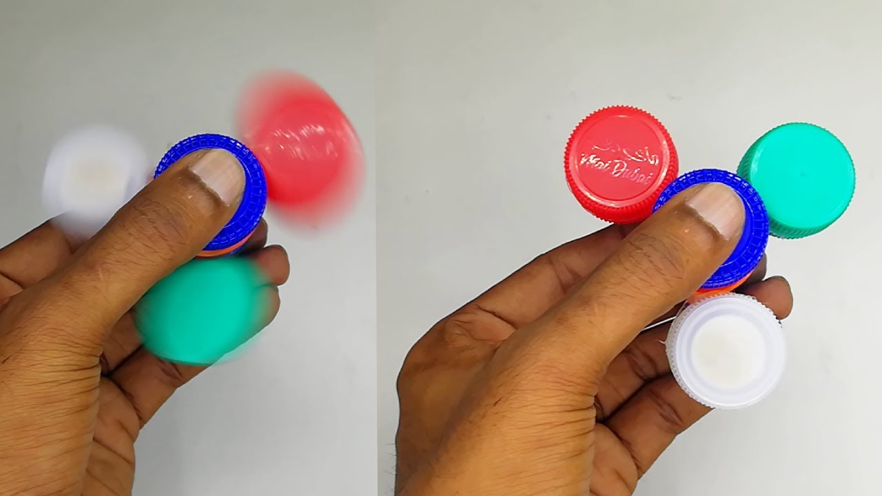 How To Make A Fidget Spinner From Bottle Caps || Best Out Of Waste ...