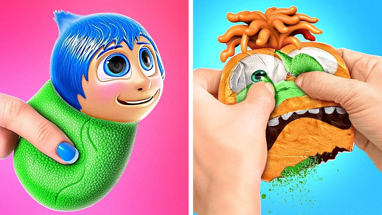 INSIDE OUT 2 Squishy Fidgets 😁😡😲 *Cat Controls My Emotions* - YouTube