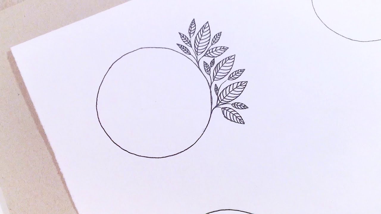 HOW TO DRAW STICKER - DESIGNING STICKERS - ART STICKER - DRAWING LEAVES ...