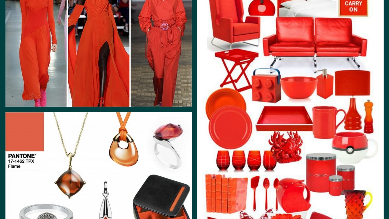 Flame Pantone - Summer Pantone Colors Trends - YouTube