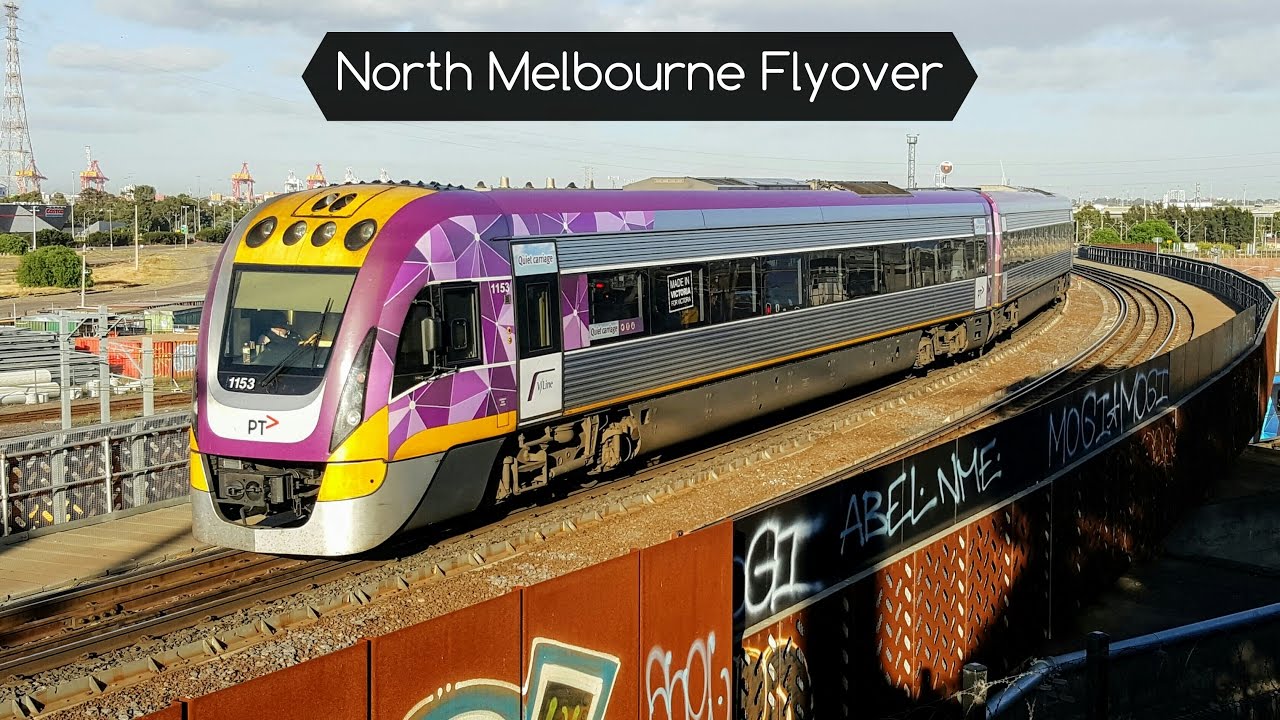 Melbourne Trains Vlog 18: North Melbourne Flyover - YouTube