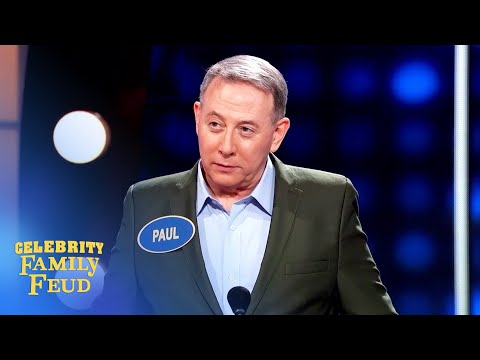 Pee-wee Herman's weird answer makes Steve Harvey do a double take on Celebrity Family Feud!