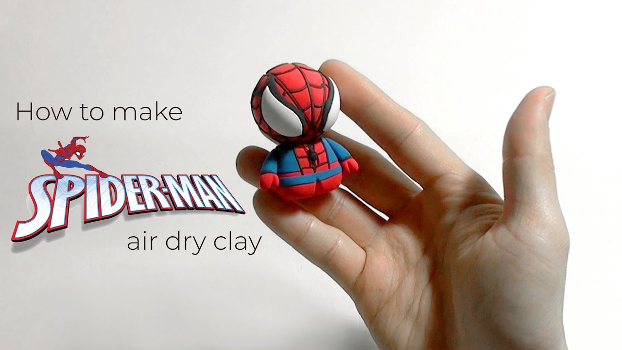[Hero Series] Spider-Man, how to make with air dry clay - YouTube