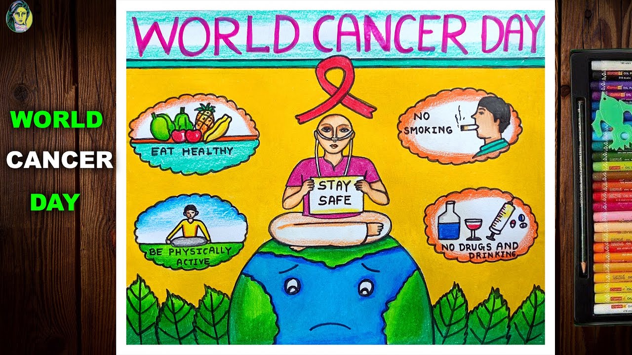 World Cancer Day Drawing Easy | Cancer Awareness Drawing | Cancer Day ...