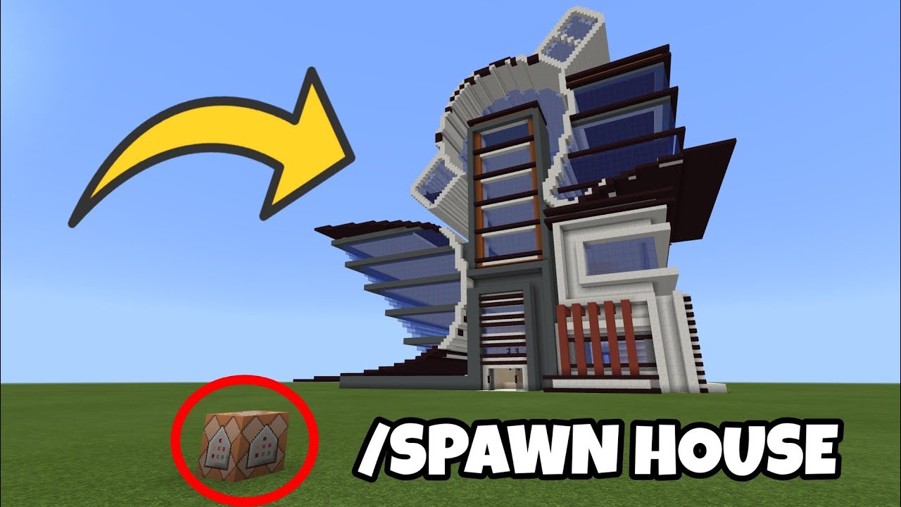 HOW TO SPAWN A MODERN HOUSE USING COMMANDS IN MINECRAFT BEDROCK!!? - YouTube
