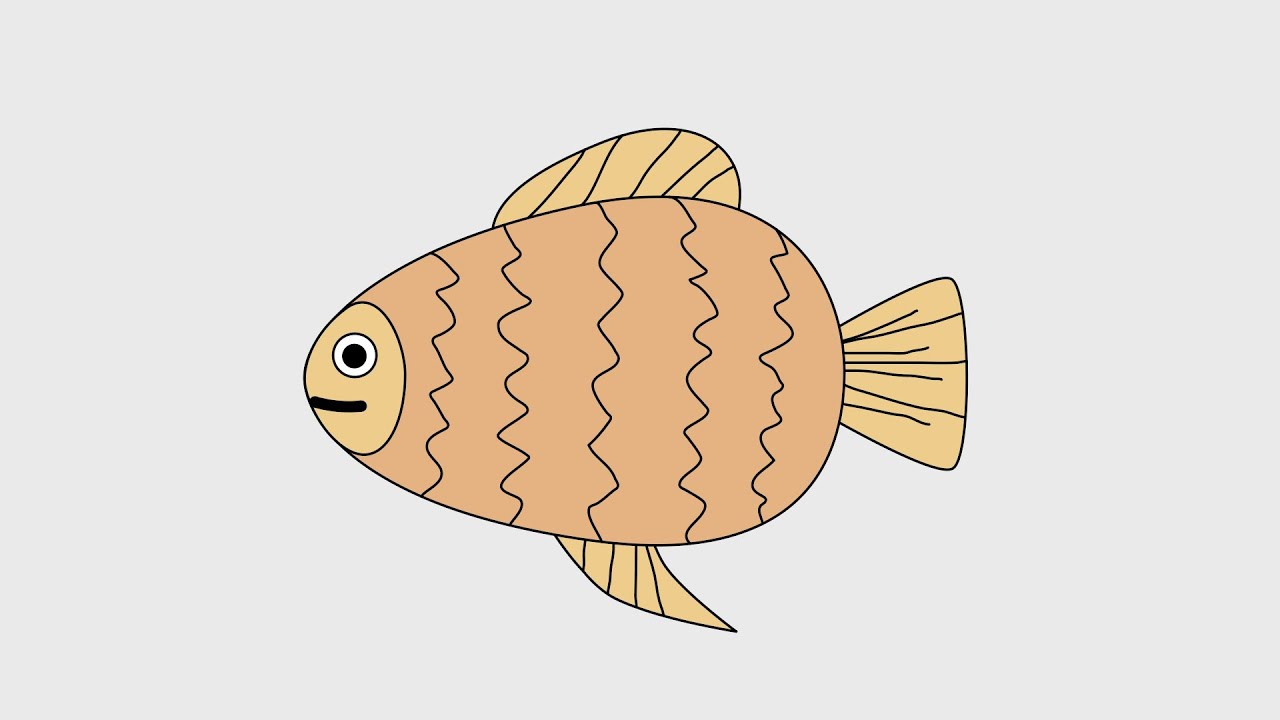 A fish how to draw with a computer-moho - YouTube
