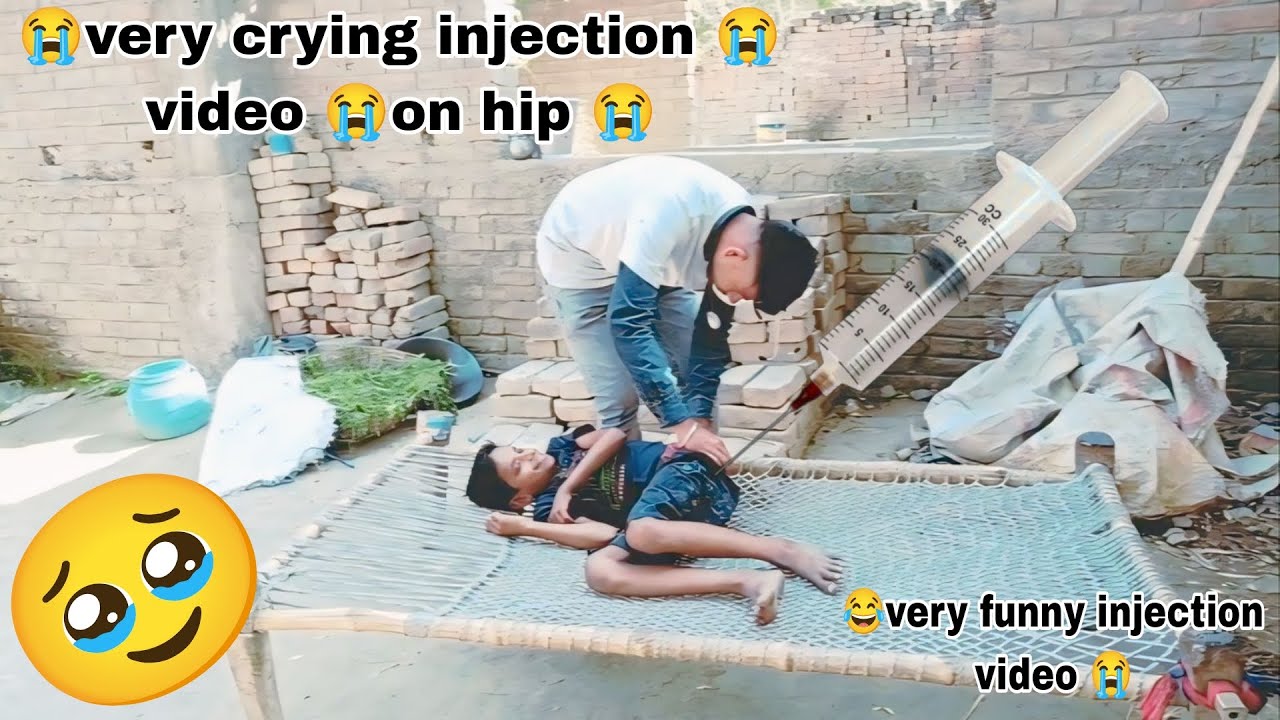 Very crying injection video on hip//very funny injection video vlog ...