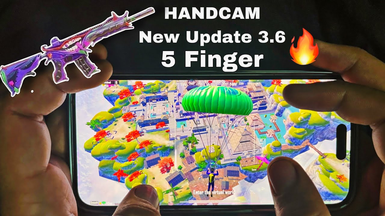 New Best HANDCAM Gameplay | New Update 3.6 | 5 Finger Handcam Bgmi ...
