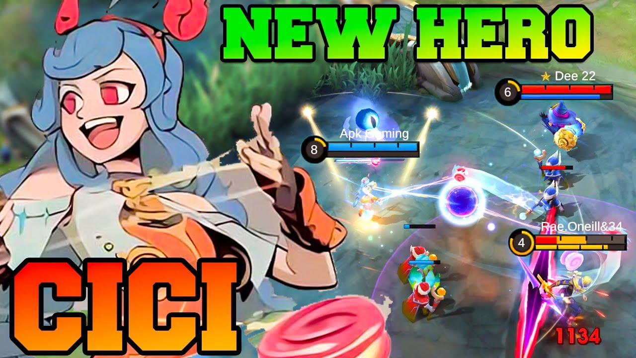 CICI MLBB NEW HERO Gameplay !! Mobile Legends New Fighter CICI Gameplay ...