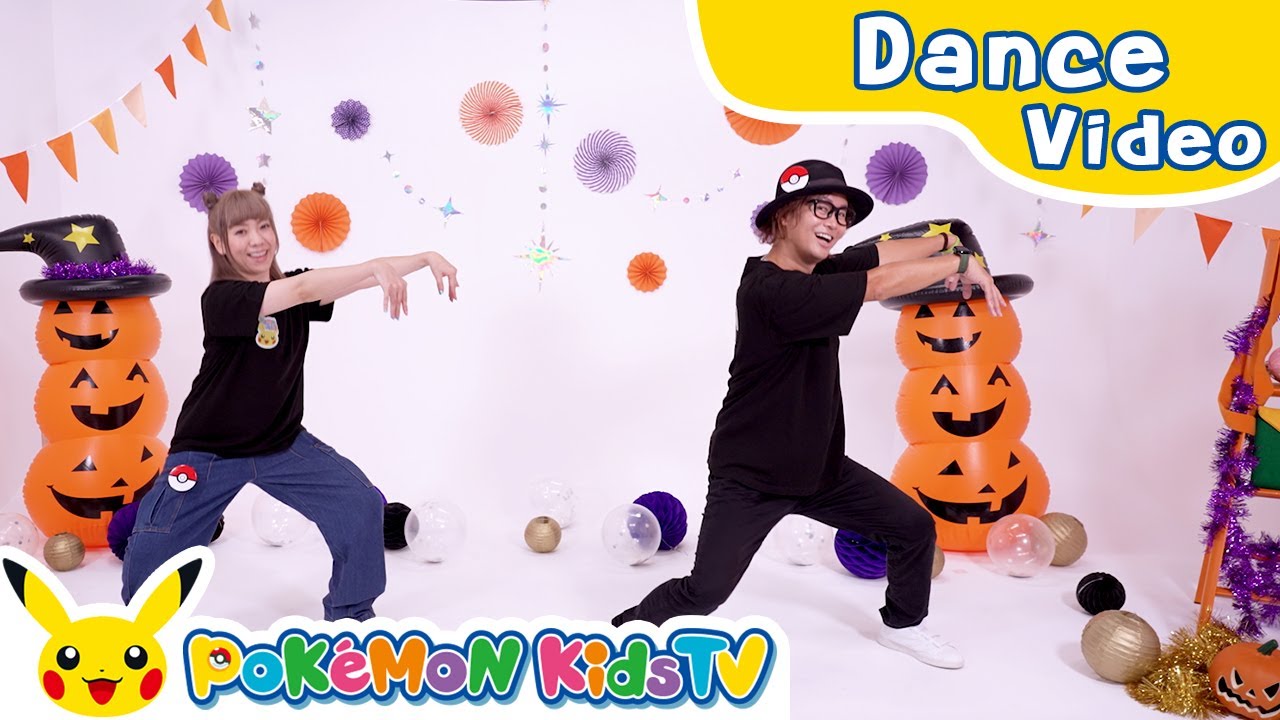 Pokémon Spooky Halloween -Dance Lesson- | Kids Dance Song | Pokémon ...