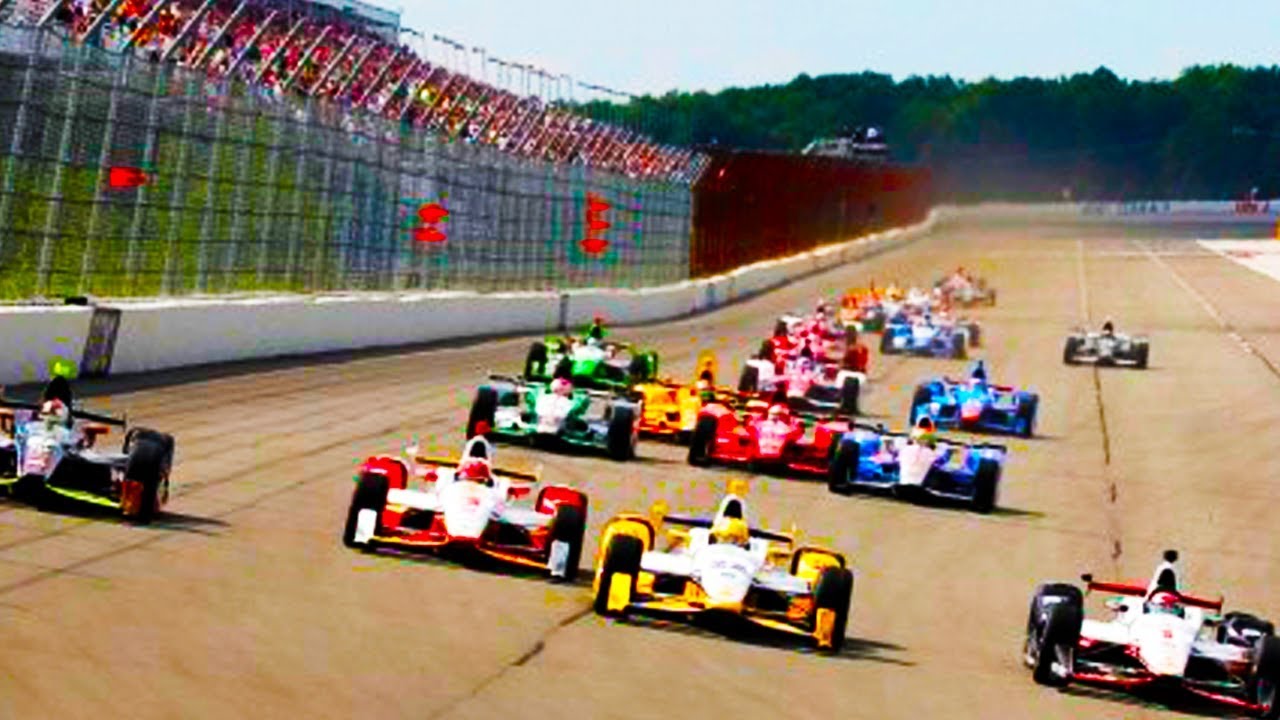Real Live Indycar Stock Footage & Sound Effects - Pocono Raceway 2017 ...