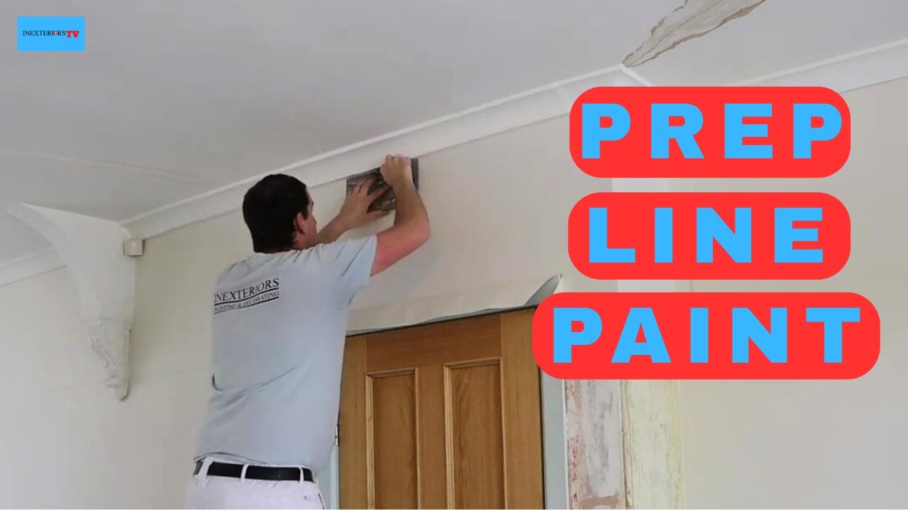 How to prepare line & paint a wall. - YouTube