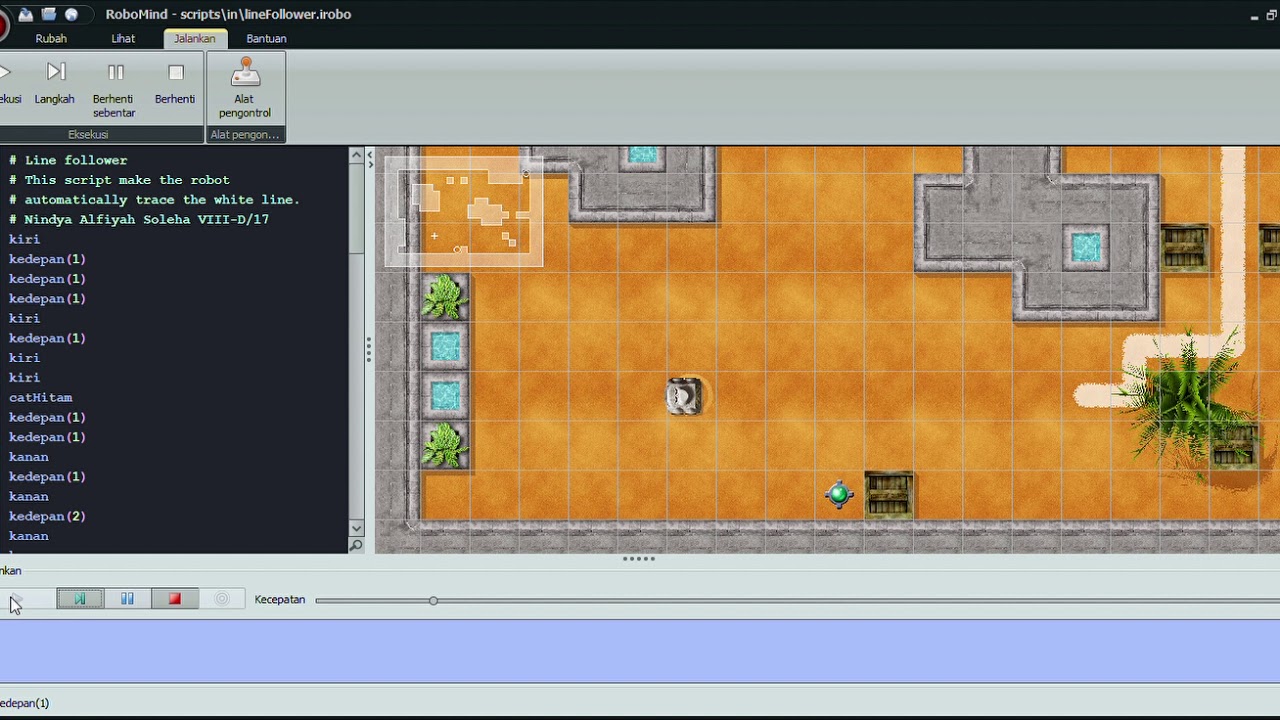 Tugas Informatika membuat tulisan "MAMA" dengan Robot Robomind - YouTube
