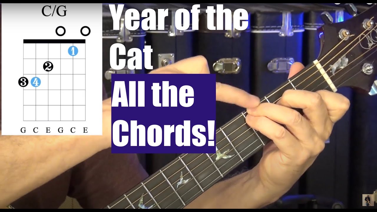 COMPLETE ACOUSTIC GUITAR LESSON Year of the Cat Al Stewart WITH ALL THE ...