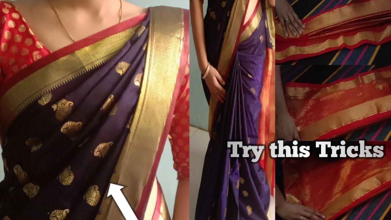 How to pleat saree pallu perfect/Saree pleating tricks in 2 minute# ...