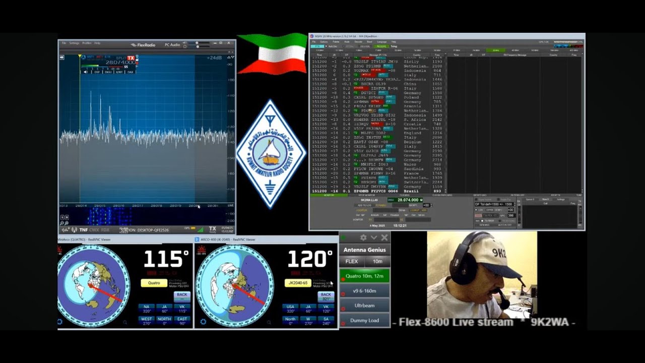 Flex-6300, 3 Elements Ultrabeam 40-6 and 2K-FA - YouTube