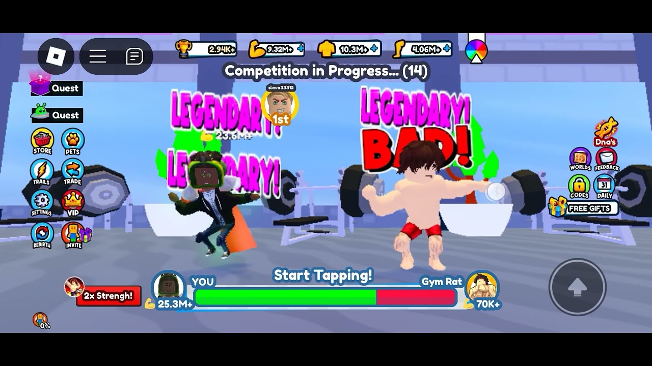 playing Roblox Bodybuilder simulator - YouTube