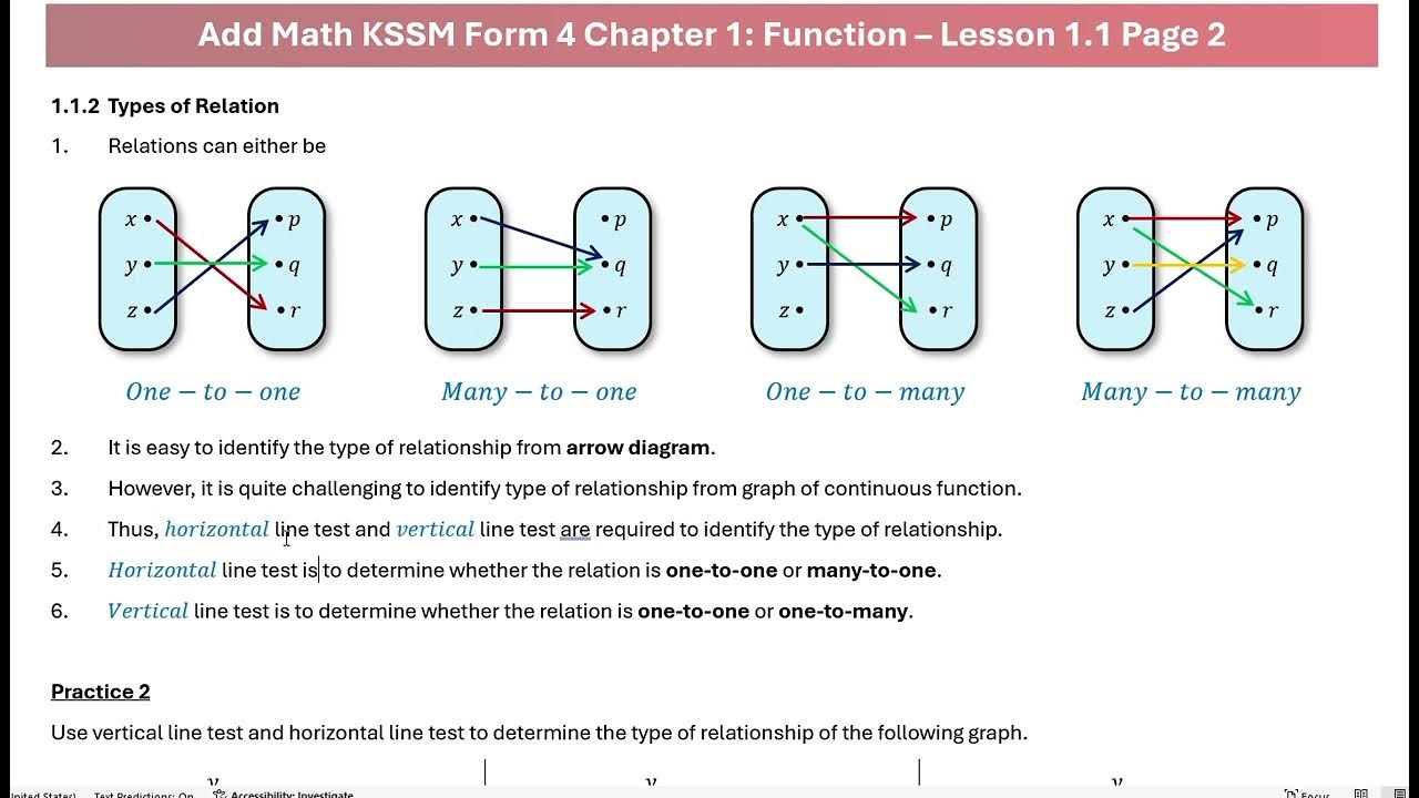 Add Math F4 Chapter Function Lesson 1.1 - YouTube