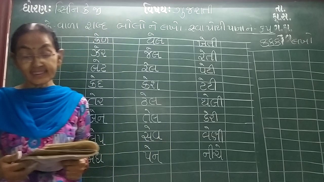 GUJ MED STD SR KG SUB GUJ KE SHABDO SWA POTHI PG NO 65 - YouTube