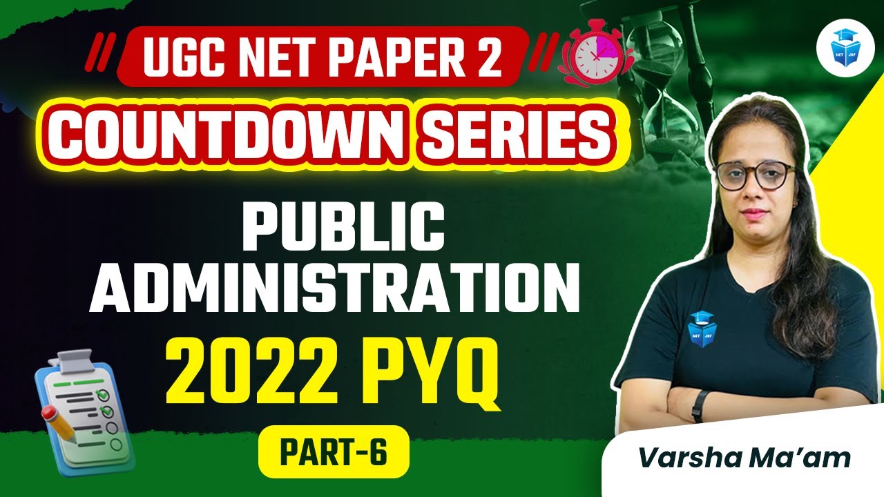 UGC NET Public Administration PYQs | Previous Year Questions (2022) | UGC NET Dec 2023 JRFAdda ...