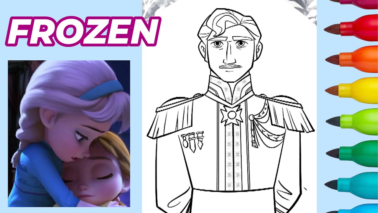 Disney Frozen Coloring Book - Father of Elsa / Frozen King Agnarr - YouTube