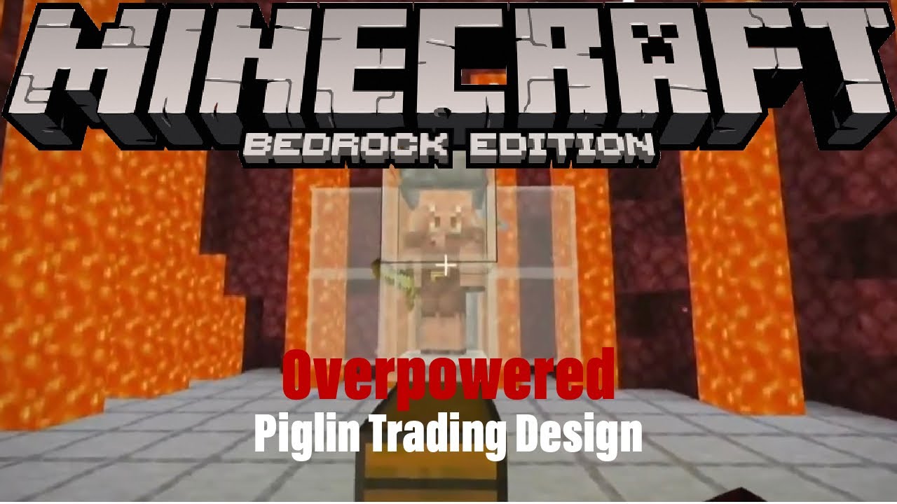 *Overpowered* Piglin Trading Hall | Minecraft Bedrock | - YouTube